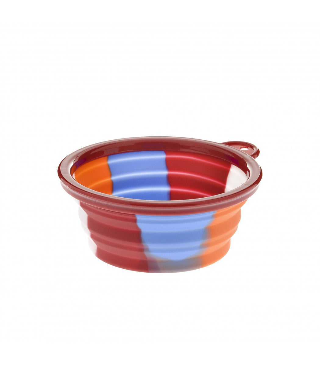 Castron silicon pliabil pentru caini Rainbow Rosu – PetGuru